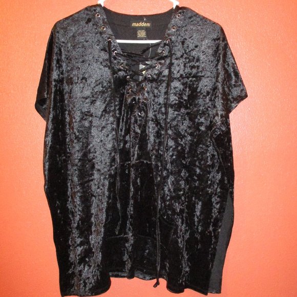 Steve Madden | Tops | Steve Madden New Solid Velvet Woman One Size ...